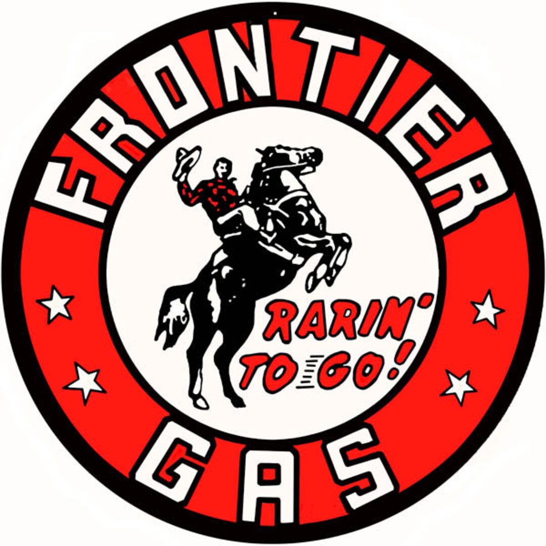 Frontier Gasoline Motor Oil Round Metal Sign 4 Sizes - Etsy