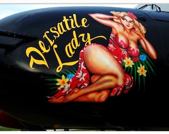 Vintage Style Metal Sign Pinup Girl Military Hardware 36 X 24 - Etsy