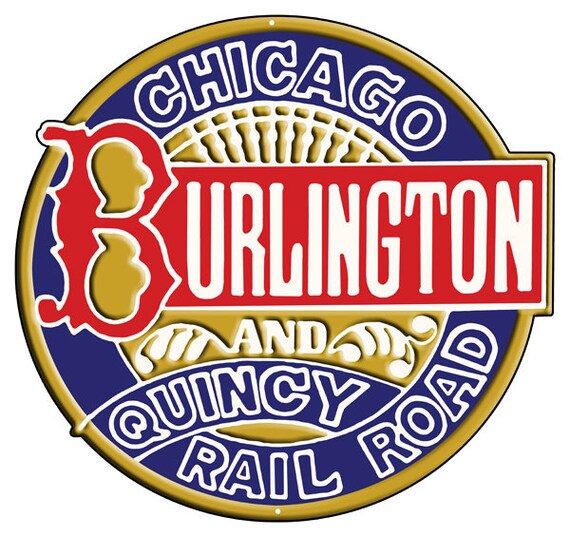 Chicago Burlington and Quincy Railroad Train Metal Sign - Etsy