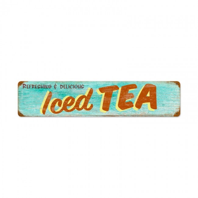 Iced Tea Retro Planet Advertising Metal Sign 28 X 6 Inches - Etsy