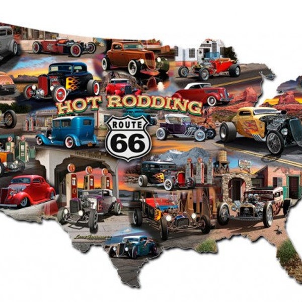 Route 66 Map - Etsy