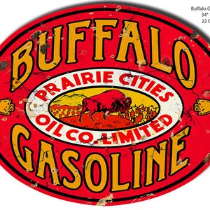 Buffalo Gasoline 26 X 34 Inch Oval Metal Sign 2 Styles New - Etsy