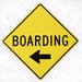 Railroad Train Boarding Sign, Choice of Left or Right Arrow, Aluminum ...