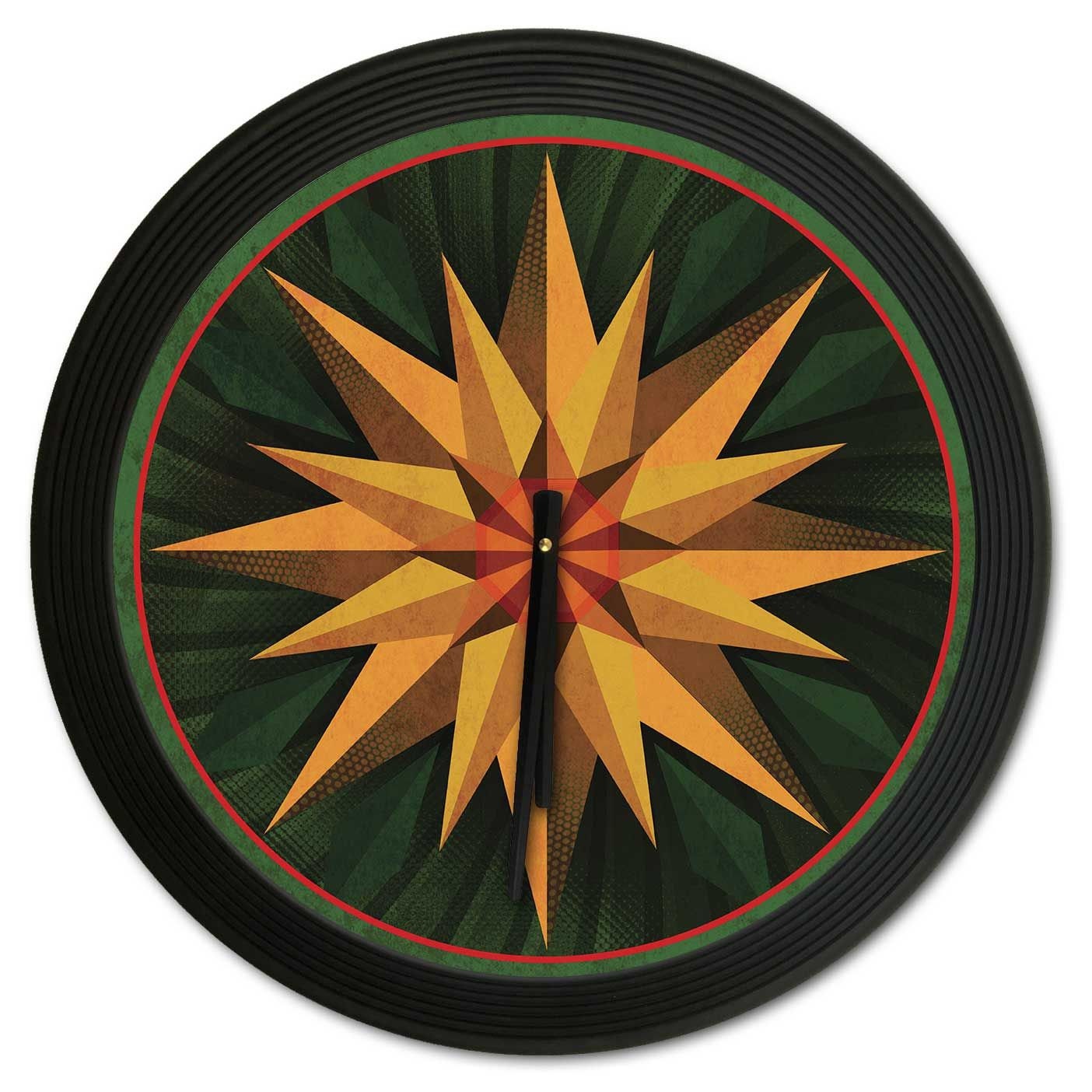 Barn Quilt Sunflower Sphere Design 18 X 18 Inch Round Black | Etsy