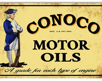 Vintage Conoco Sign - Etsy