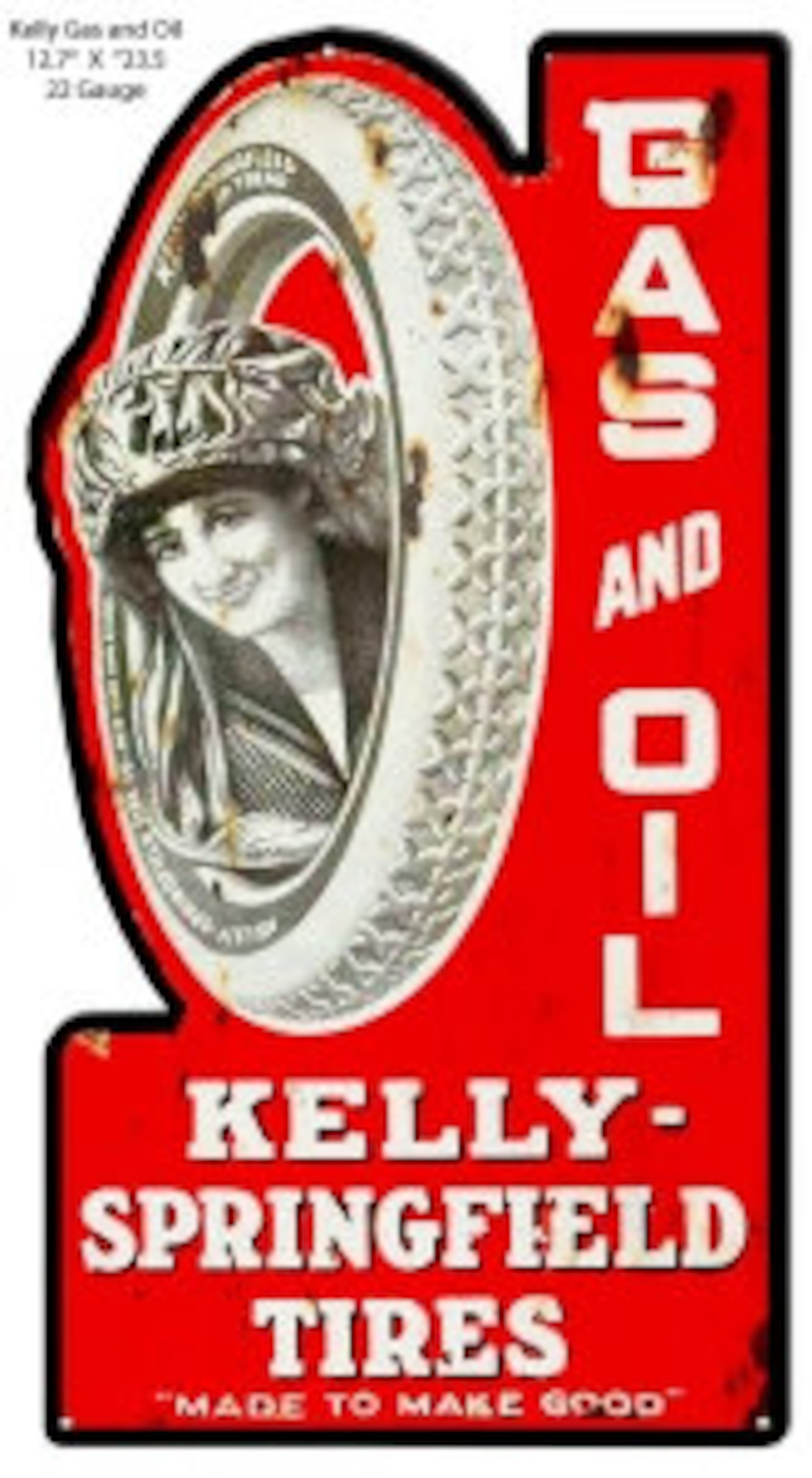 Kelly Springfield Tires Sign Aged Style 12.7 X 23.5 Inch - Etsy