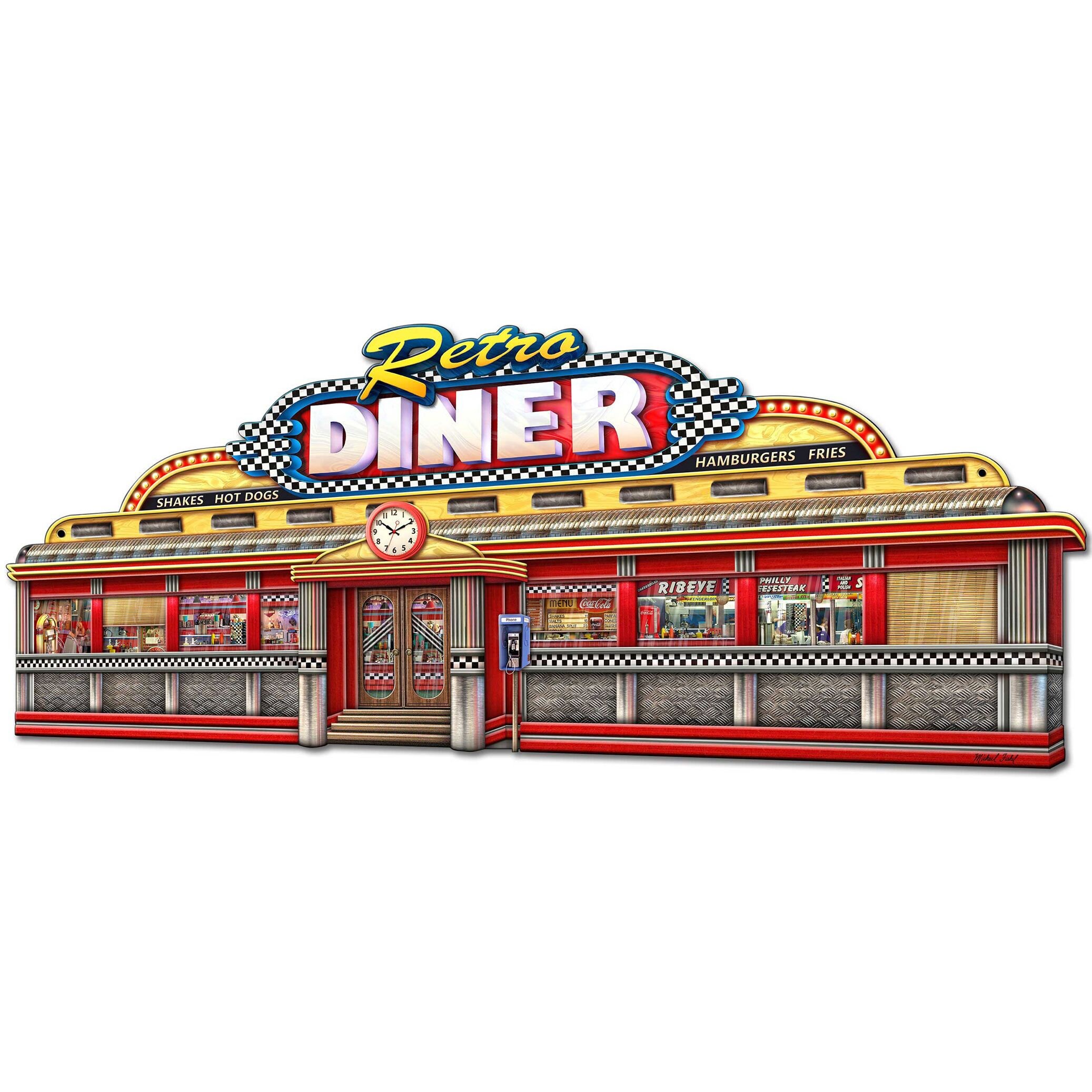 Retro Diner Cut Out Metal Sign by Michael Fishel 3 Sizes - Etsy