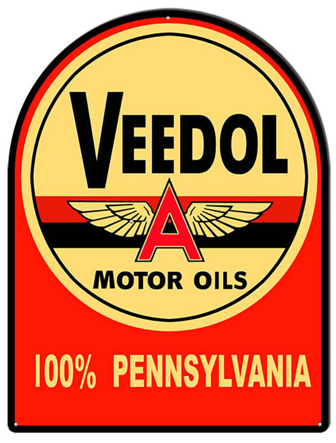 Veedol Flying A Motor Oils Sign, Aged OR New Style, 22g Metal Sign, USA ...