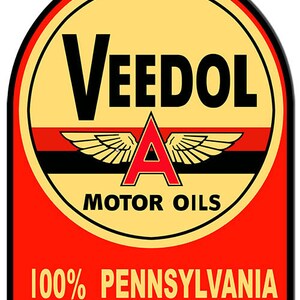 Veedol Flying A Motor Oils Sign, Aged OR New Style, 22g Metal Sign, USA ...