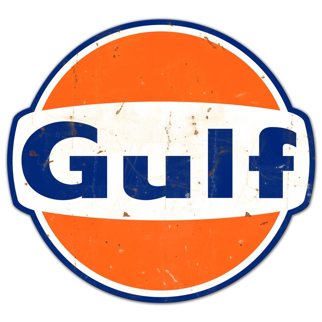 Gulf 46 X 42 Inch Double Sided Sign Vintage Replica With UV Protection ...