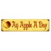 An Apple A Day Metal Art Sign, 20 X 6 Inches, Vintage Style Advertising ...