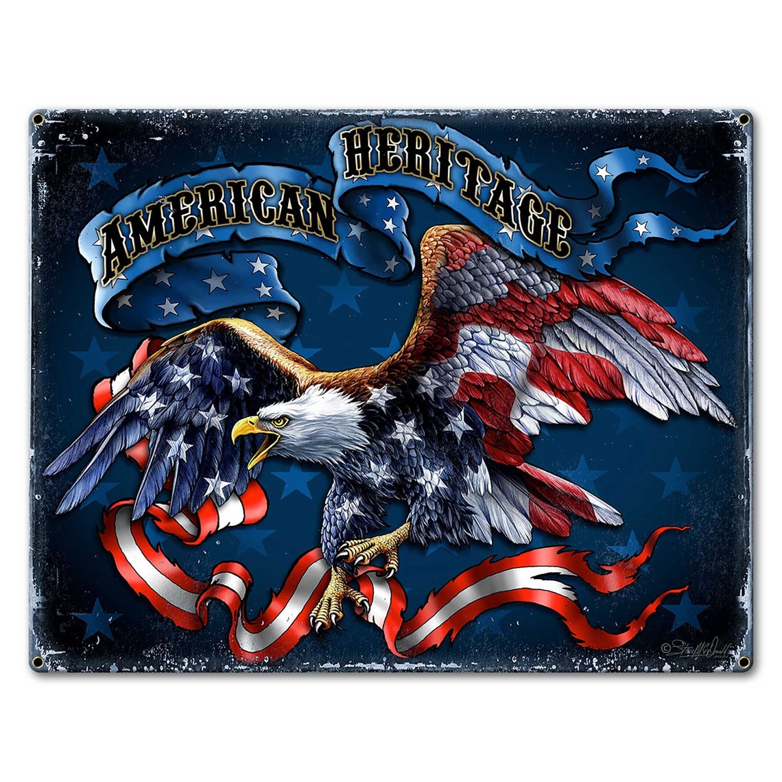 United States Eagle Flag American Heritage Patriotic Art - Etsy