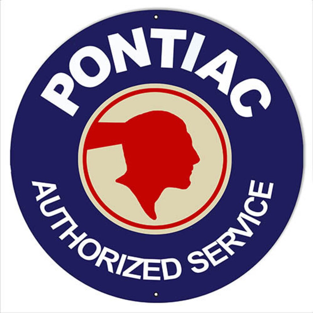 Pontiac Service, 4 Sizes, Face Left OR Face Right, 22 Gauge Metal Sign ...