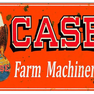 Case Farm Machinery Metal Sign, 2 Sizes, Custom Shape Vintage Style ...