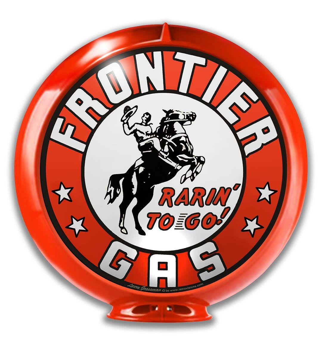 Frontier Gas, Flat Metal Sign, 2 Sizes, NOT a Globe, Just Looks Like ...