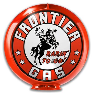 Frontier Gas, Flat Metal Sign, 2 Sizes, NOT a Globe, Just Looks Like ...