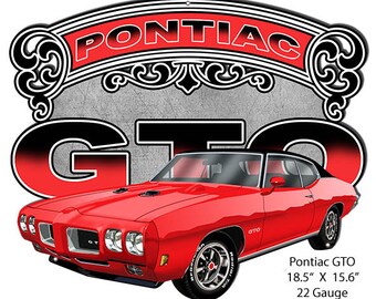 Pontiac Gto Metal Sign - Etsy