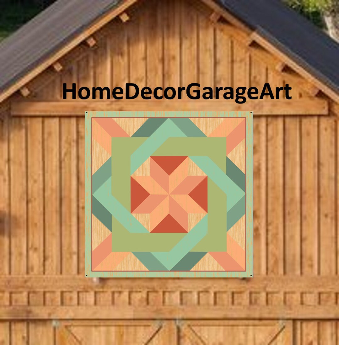 Barn Quilt Square in Square Metal Sign With UV Protection, 6 Sizes ...