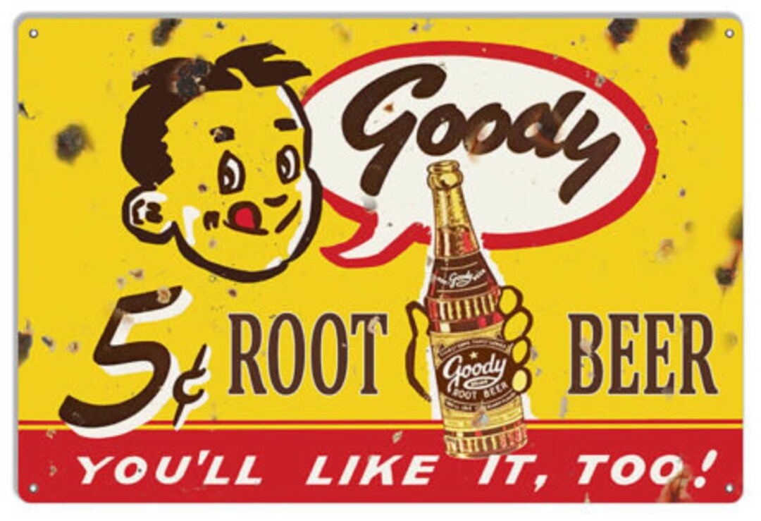 Goody Root Beer, Metal Sign, 3 Sizes, Vintage Style Retro Country ...