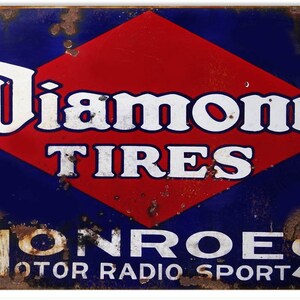 Diamond Tires Metal Sign 2 Sizes Available USA Made Vintage - Etsy