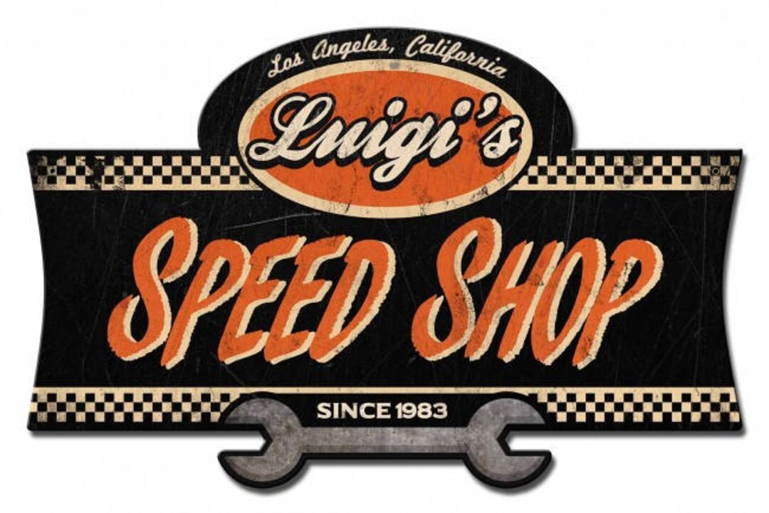 Personalized Speed Shop Sign, Metal Art Garage Sign, 2 Sizes, Wall ...