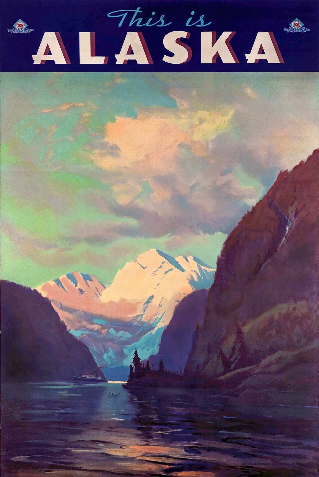 This is Alaska, Metal Sign, 3 Sizes, Vintage Style United States Travel ...