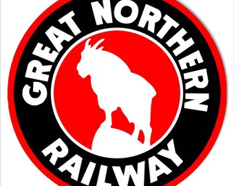 Great Northern Railway Railroad Sign, Aged Style Aluminum Metal Sign ...