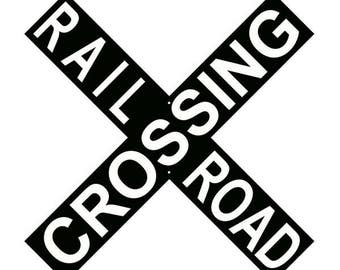 Santa Fe Railroad Crossing Sign Aged Style Aluminum Metal - Etsy