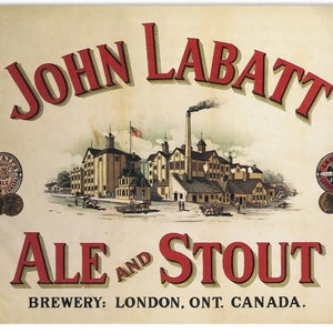 John Labatt Beer Metal Sign, 12 X 9, Vintage Style Bar Man Cave Retro ...
