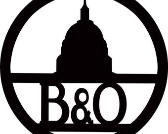 B O Railroad Sign | Etsy