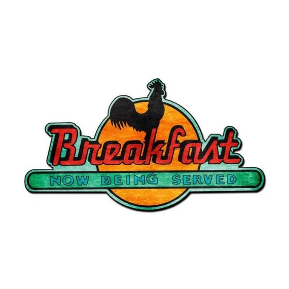 Breakfast Served Metal Sign Vintage Style Retro Restaurant - Etsy