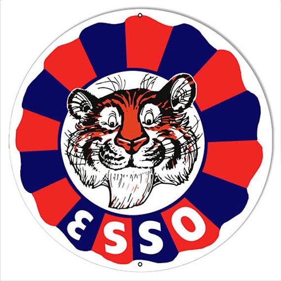 Esso Gasoline Tiger Metal Sign 4 Sizes Available Aged OR New - Etsy