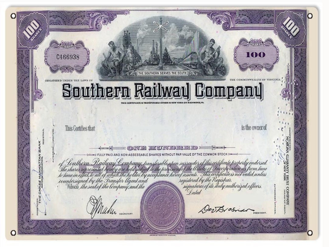 Southern Railways Railroad Stock Sign 9x12, Metal Sign, USA Made ...