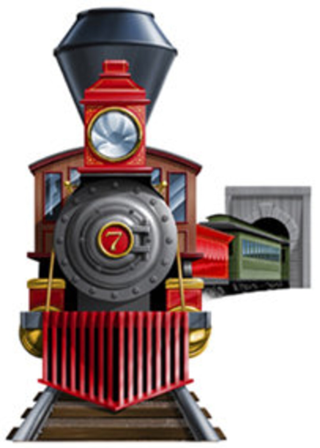 440 Locomotive Train Coming Out of Tunnel 16 X 10.5 Inches, Laser Cut ...