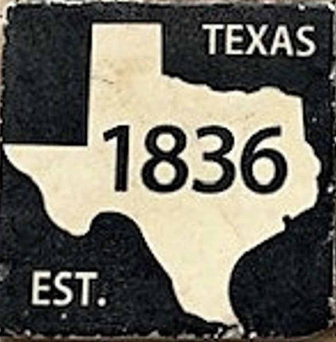 Texas Established 1836 Flag Map 2 Sizes Available Plasma - Etsy