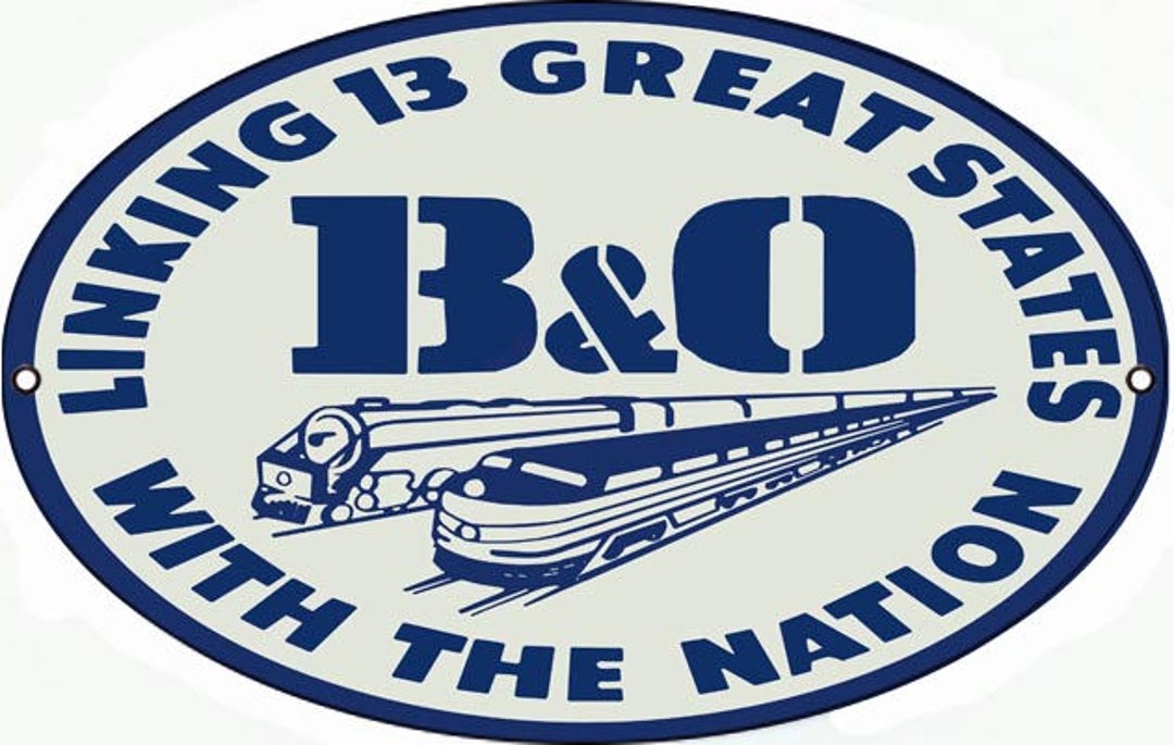 B&O Railroad Sign, Aged Style Aluminum Metal Sign, USA Made Vintage ...