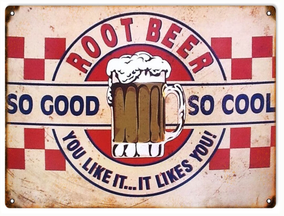 Root Beer Metal Sign 12 X 9 Vintage Style Retro Country - Etsy