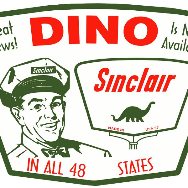 Sinclair Dino Sign - Etsy
