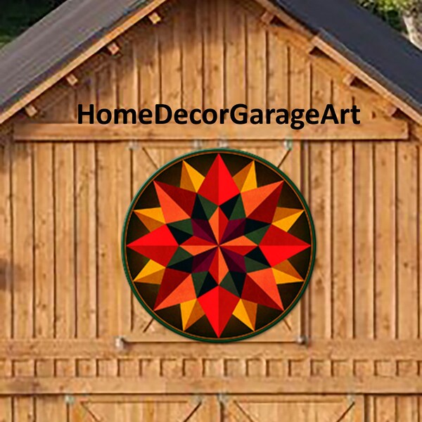 Round Barn Quilt - Etsy