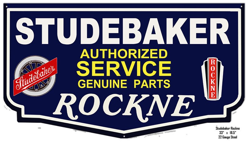 Studebaker Authorized Service Rockne Sign Vintage Aged OR New - Etsy