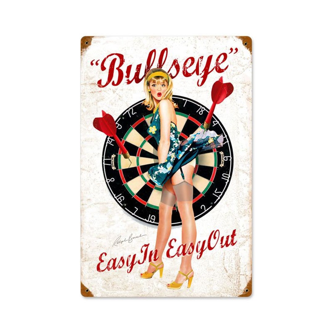 Bullseye Metal Sign Vintage Style Retro Gas Oil Garage Art - Etsy