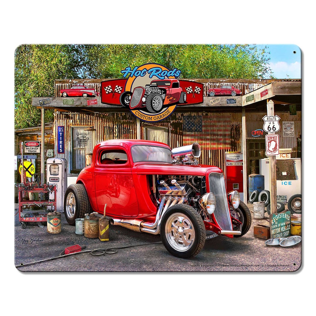 Hot Rods Nostalgic America Metal Sign 2 Sizes USA Made - Etsy