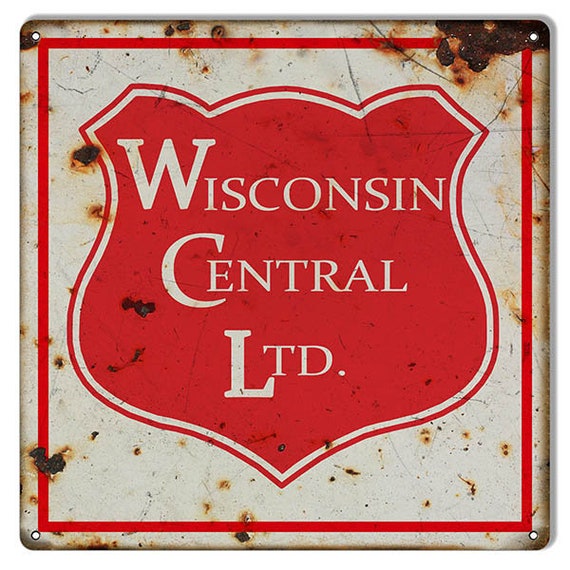 Wisconsin Central LTD Railroad Train Sign Aged Style Aluminum - Etsy