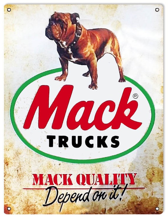 Mack Trucks Bulldog Logo Metal Sign USA Made Vintage Style | Etsy