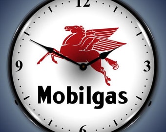 Mobil Oil Clock - Etsy