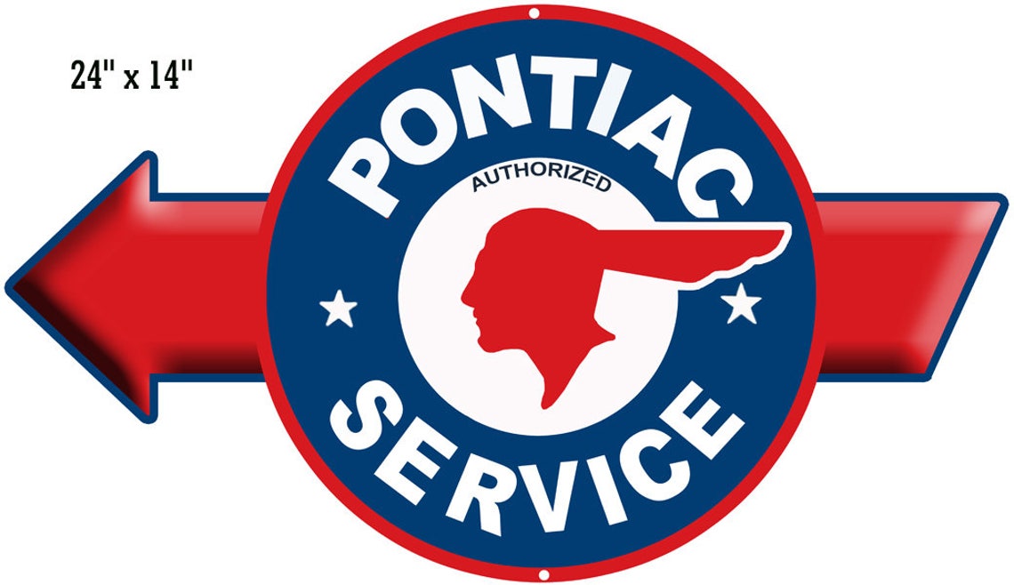 Pontiac Service Laser Cut Out Sign 22 Gauge Steel Metal USA - Etsy