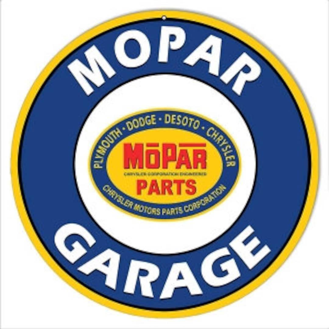 Mopar Garage, 4 Sizes, 22 Gauge Metal Sign, Vintage Style Retro ...