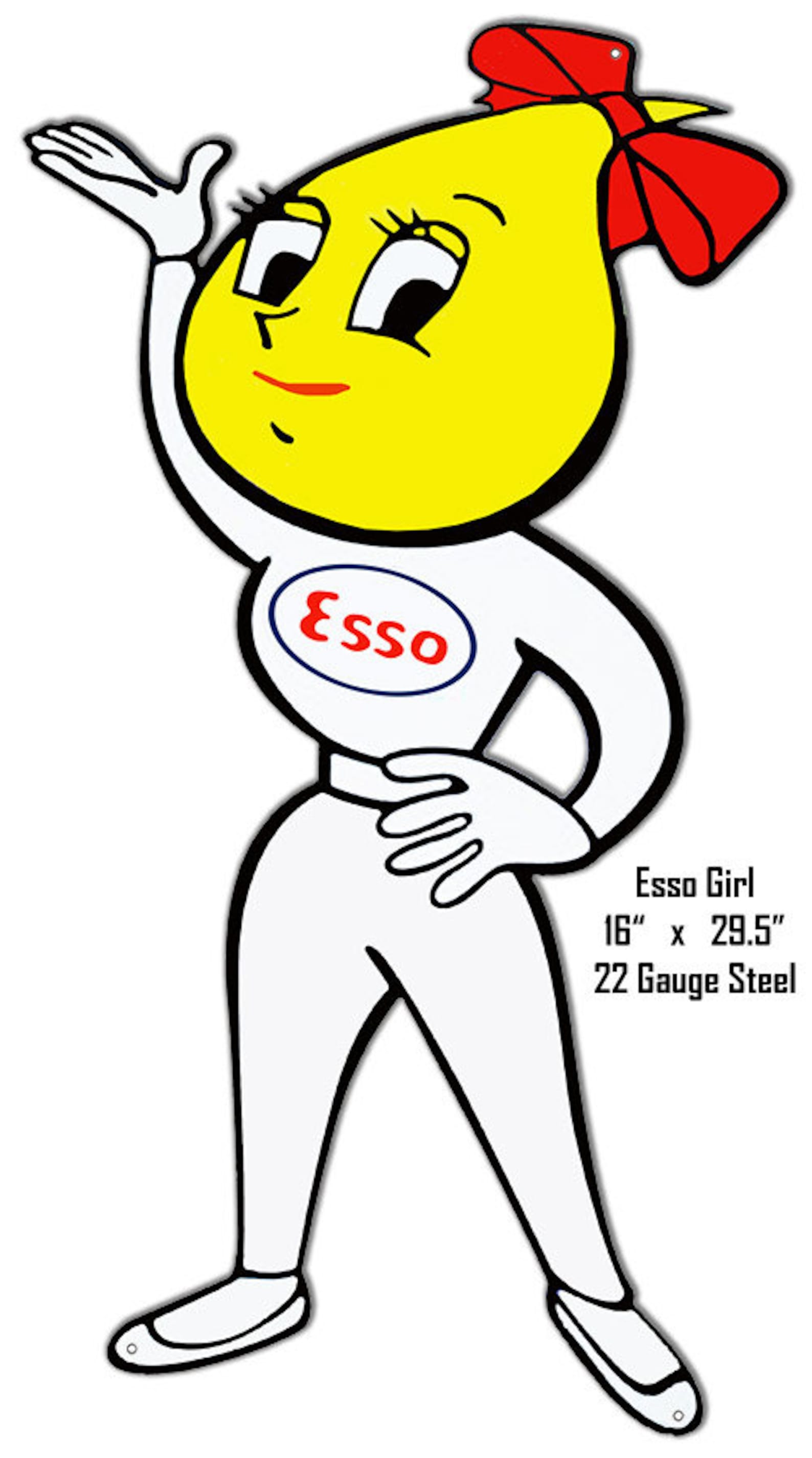 Esso Girl Happy Motoring Motor Oil Laser Cut Metal Sign USA | Etsy