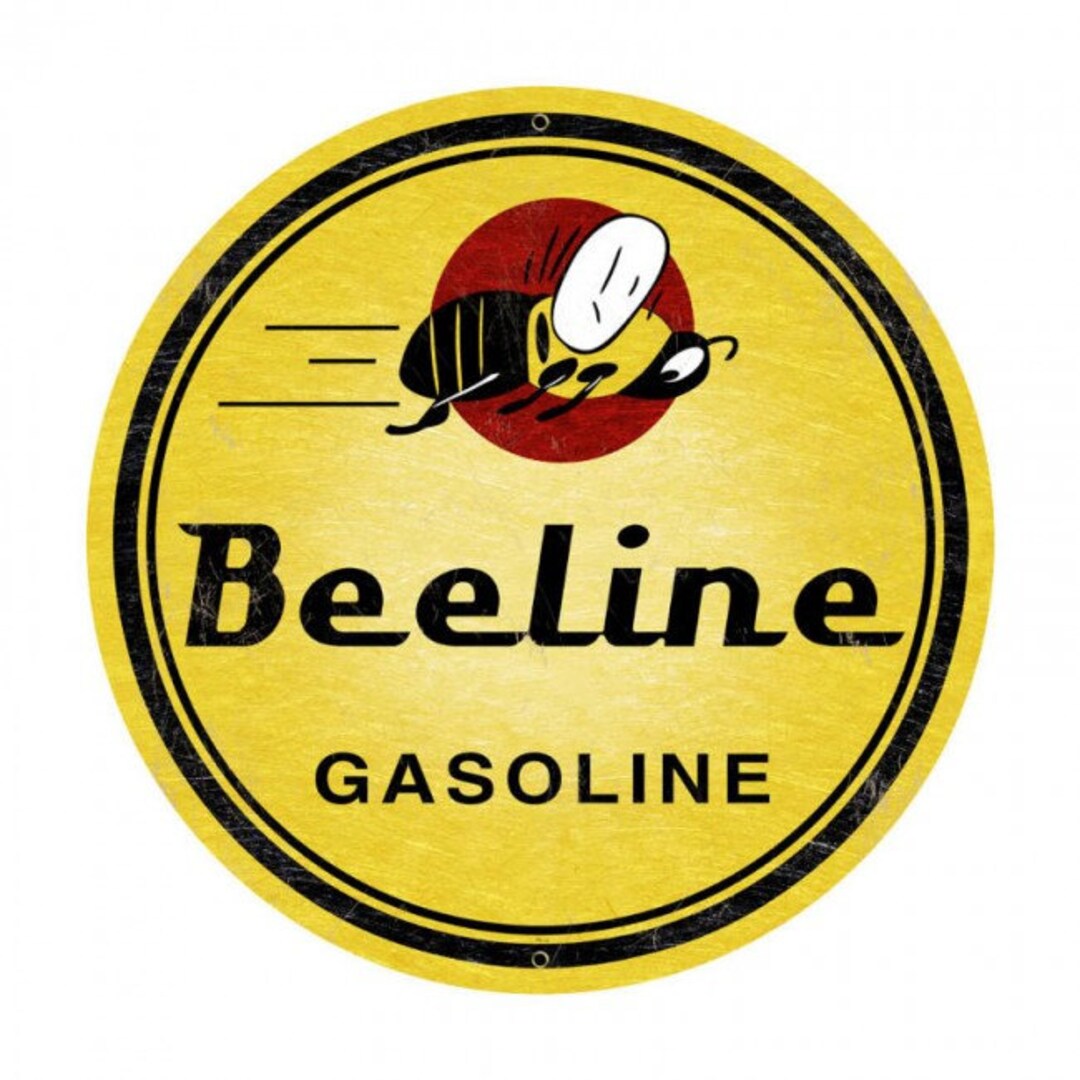 Beeline Gasoline Metal Gas Station Sign, USA Made Vintage Style ...