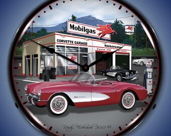 Mobil Oil Clock - Etsy